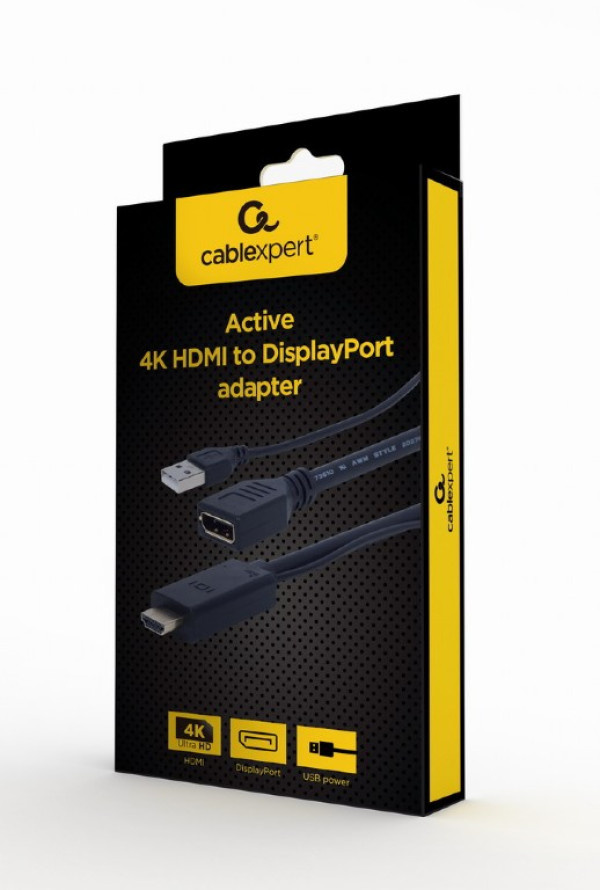 Active 4K HDMI male to DisplayPort female adapter, black ( A-HDMIM-DPF-01 )