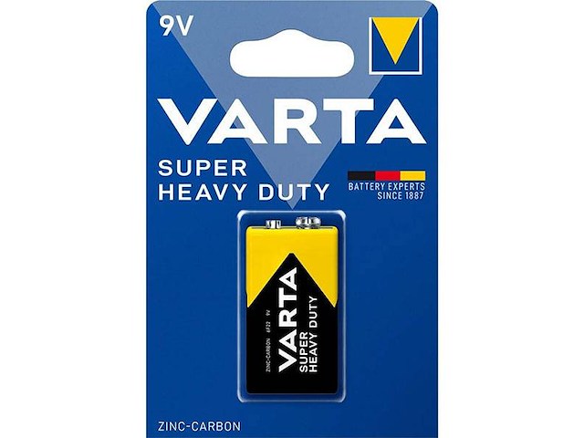 VARTA Superlife 9V SUPER HEAVY DUTY 6F22, Cink-karbon baterije, Pakovanje 1kom