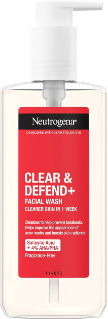 Neutrogena clear defend + facial wash 200ml ( A068285 )