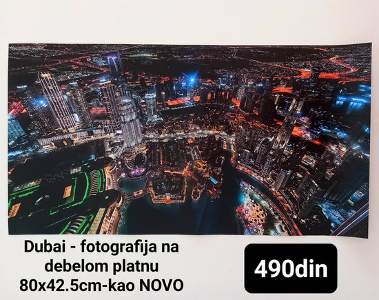 Dubai fotografija na platnu 80x42.5cm - kao NOVO