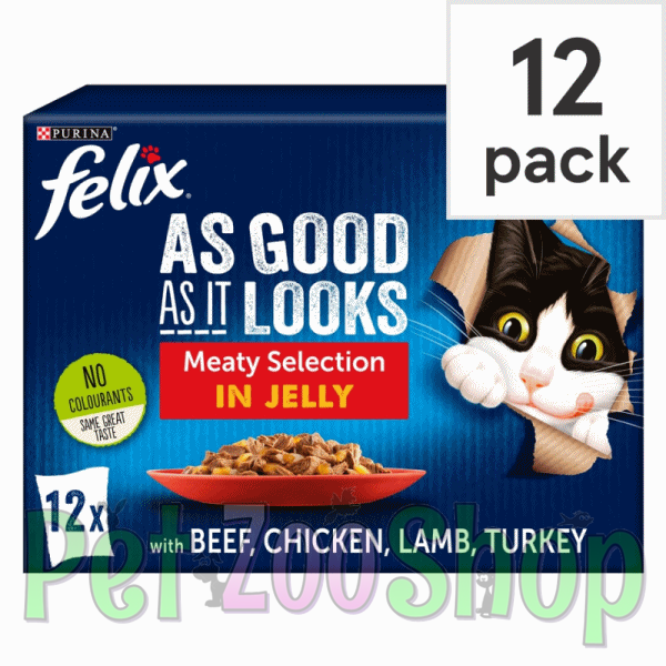 FELIX Fantastic hrana za mačke sa govedinom, zečetinom, jagnjetinom, piletinom 12x85g