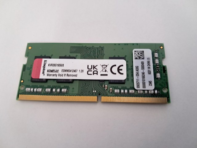 Memorija za laptop 8gb ddr4 2666mhz Kingston