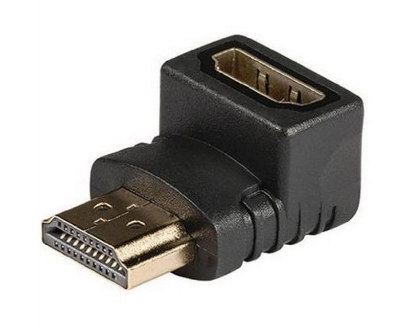 E-GREEN Adapter HDMI (M) – HDMI (F) pod uglom crni