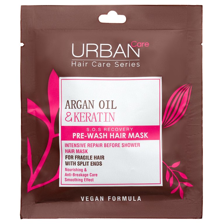 Maska pre šamponiranja kose URBAN CARE ulje argana i keratin 50ml