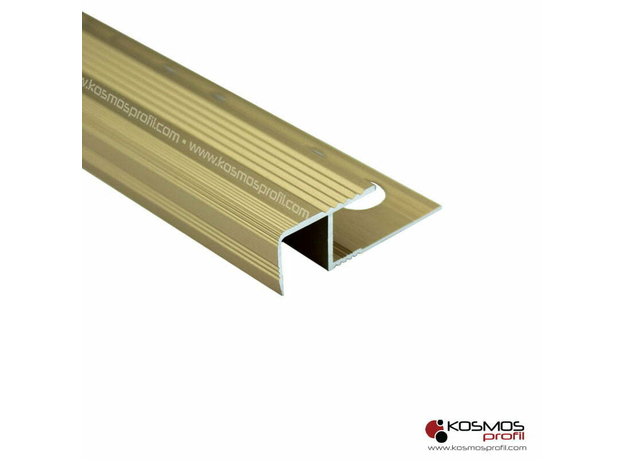 Lajsna profil za stepenice i laminat PFA-10 3m/10mm zlato-mat