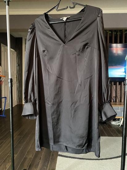 H&M široka kosulja crna oversize