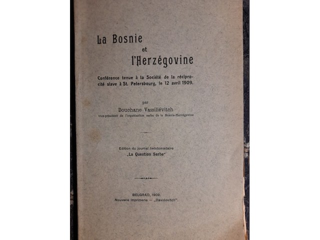 Douchan Vassilievitch - La Bosnie  et L`Herzegovine