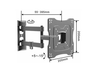 Nosač za TV Linkom 17-42/200x200/30kg/zglobni