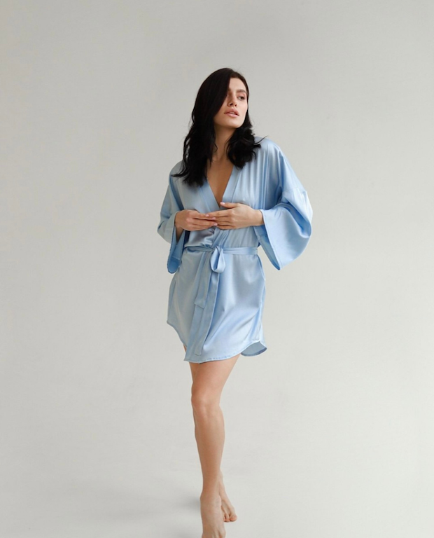 Svileni kimono Baby Blue