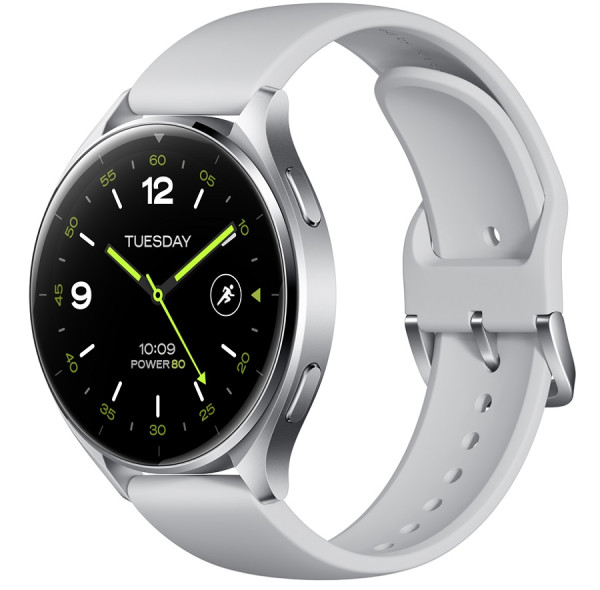 Xiaomi Watch 2 Silver Case with Gray TPU Strap