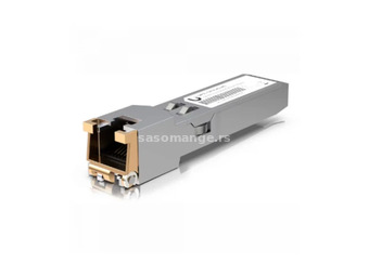 Ubiquiti UACC-CM-RJ45-MG SFP+ to RJ45 adapter, 1/2.5/5/10 GbE is a RJ45 transceiver that can be i...