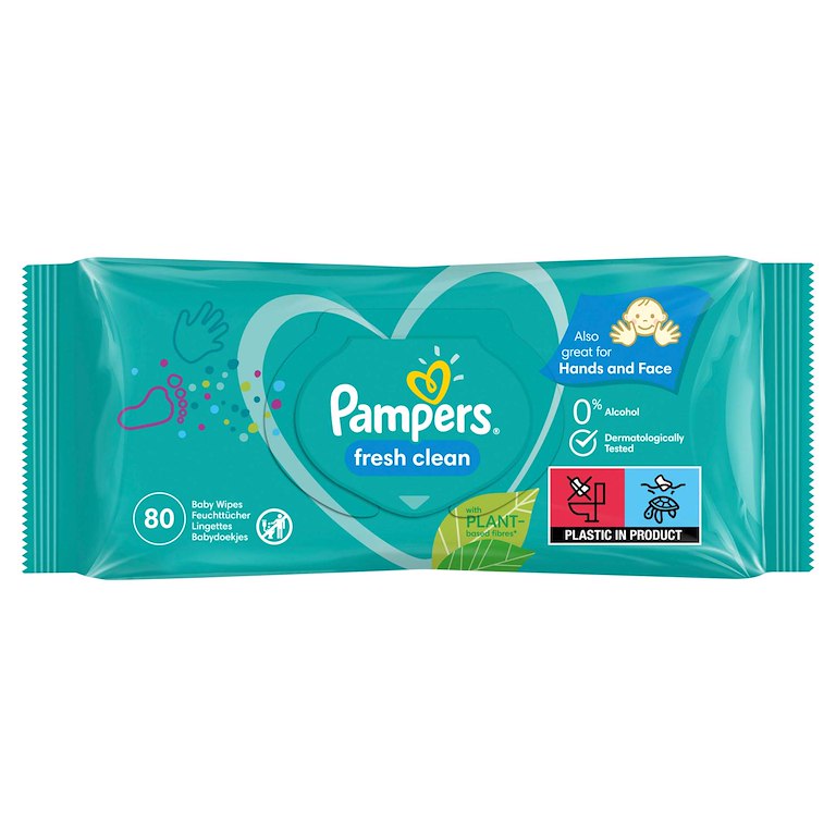 Pampers Fresh Clean vlažne maramice, 80 komada