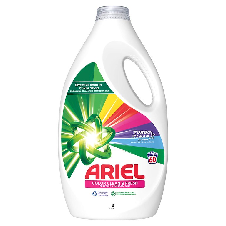 Ariel Color Clean & Fresh, tečni deterdžent za pranje veša, 3 L, 60 pranja
