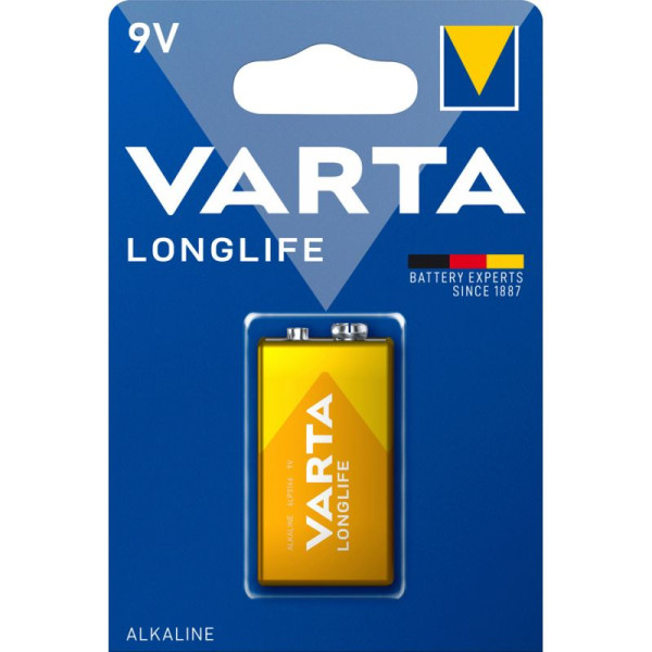 VARTA LONGLIFE 9V 6LR61 MN1604, ALKALNE baterije, Pakovanje 1kom