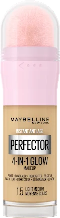 MAYBELLINE NEW YORK
4-in-1 GLOW PERFECTOR INSTANT ANTI AGE - tečni puder 1,5 LIGHT MEDIUM, 1 kom