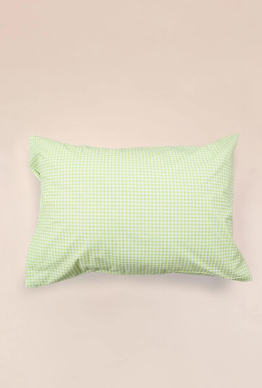 Jastučnica pamučni šifon zeleni karo