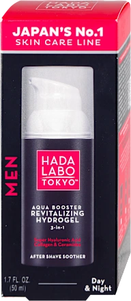 HADA LABO TOKYO
MEN AQUA BOOSTER REVITALIZING HYDROGEL 3-in-1 gel krema, 50 ml