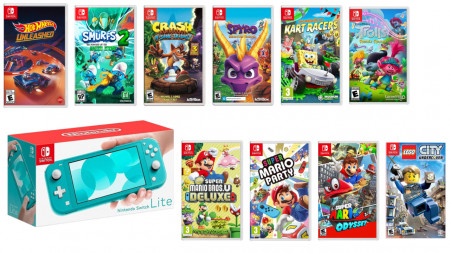 Konzola Nintendo Switch Lite sa 40 igara - Turquoise