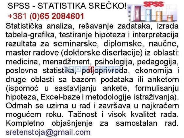 STATISTIČKA OBRADA PODATAKA - SPSS - MEDICINA