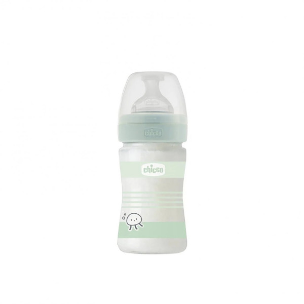 Chicco WB staklena flašica 150ml, silikon,uni.