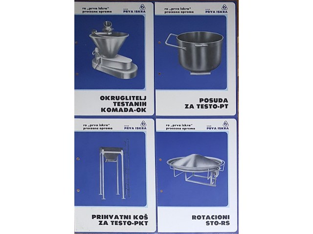 Katalog Procesne Opreme `PRVA ISKRA` Barič Jugoslavija
