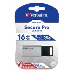 VERBATIM USB FLASH MEMORIJE 16GB SECURE PRO USB 3.0/256-BITNO AES KODIRANJE
