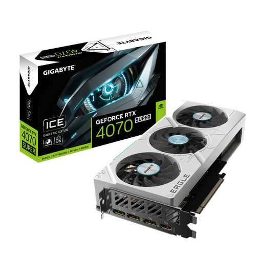 Gigabyte GV-N407SEAGLEOC ICE-12GD GeForce RTX 4070 SUPER EAGLE OC ICE 12GB