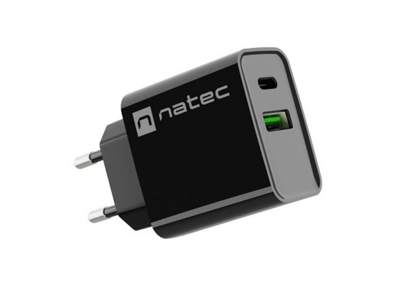 NATEC RIBERA NUC-2062 USB-A+USB-C PUNJAČ