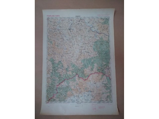 Topografska karta: mesta u Srbiji i okolini, 35 kom