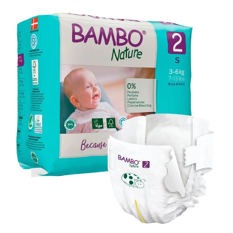 Pelene BAMBO Nature 2 za bebe telesne mase 3-6 kg 30 kom