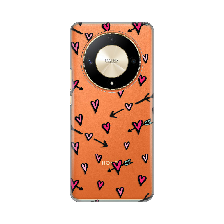 Maska Silikonska Print Skin za Honor Magic 6 Lite Heart Pattern