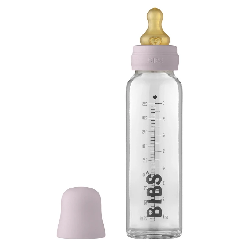 Bibs Complete Set staklena flašica za bebe 225ml, Dusky Lilac