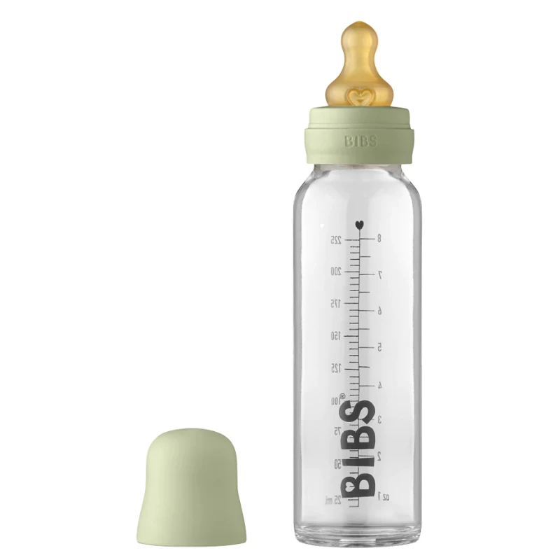Bibs Complete Set staklena flašica za bebe 225ml, Sage