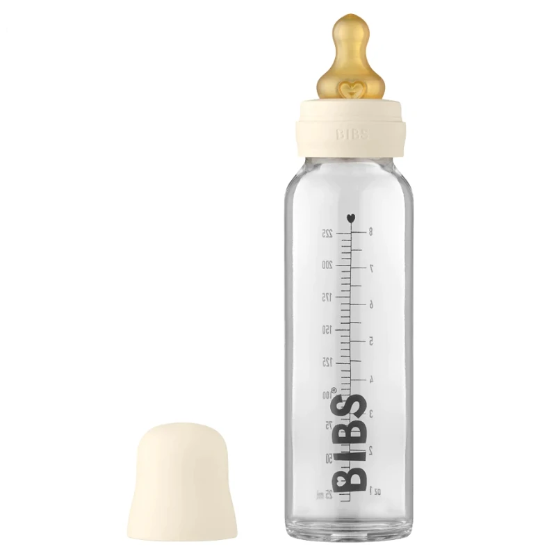 Bibs Complete Set staklena flašica za bebe 225ml, Ivory