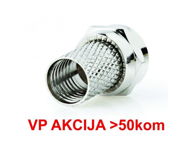 CON-FC-001 **  F muski konektor za RG6 kabl, 6.6mm, Zinc Alloy min.25kom (10,4)