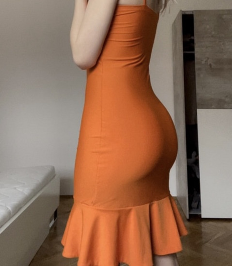 Narandžasta letnja haljina vel.XS/S