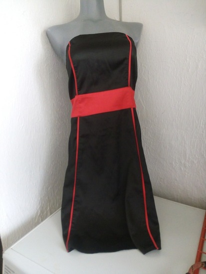 Crveno crna top haljina M
