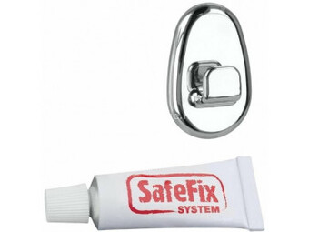 METALTEX Set 2 kukice i lepak za kačenje polica SafeFix 404994 000