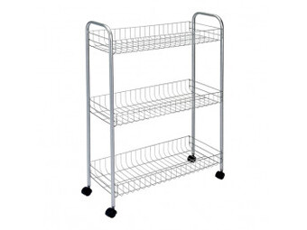 METALTEX Kuhinjska polica sa tockovima Slim Cart de Luxe 341503 001