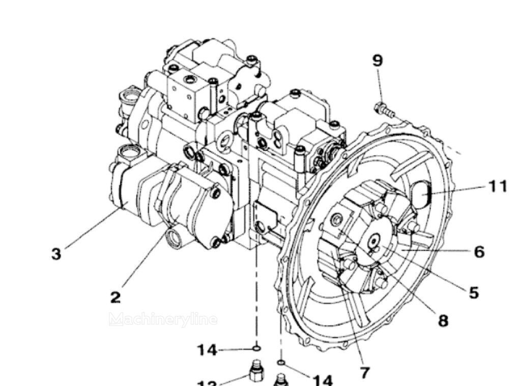 Case KMJ11140R hidraulična pumpa za Case CX135SR bagera