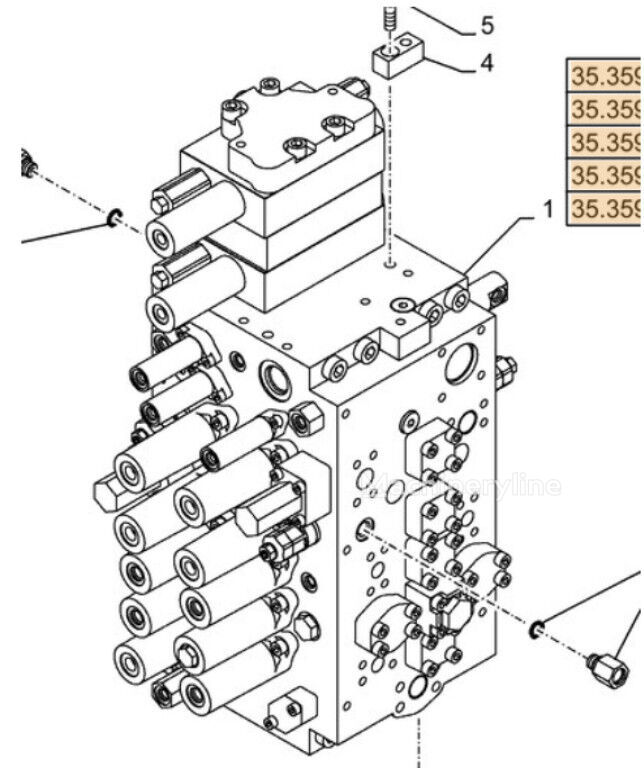 Case KBJ29190 hidraulični razvodnik za Case CX290D bagera