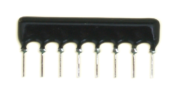 Otpornička mreža, SIL, redna, 8pin, 7otp, 4.7KΩ