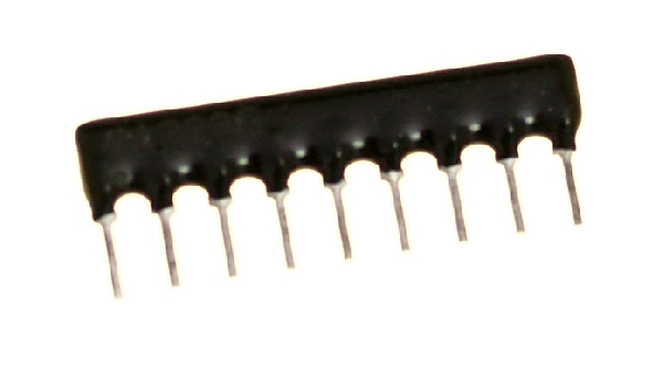 Otpornička mreža, SIL, redna, 9pin, 8otp, 330Ω