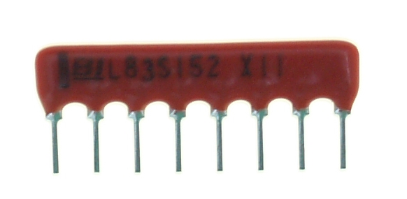 Otpornička mreža, Y, paralelna, 8pin, 4otp, 100Ω