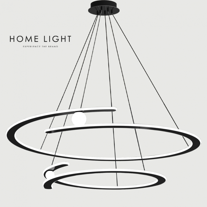 LUNA 263 LUSTER 105W 3000K CRNA 202083