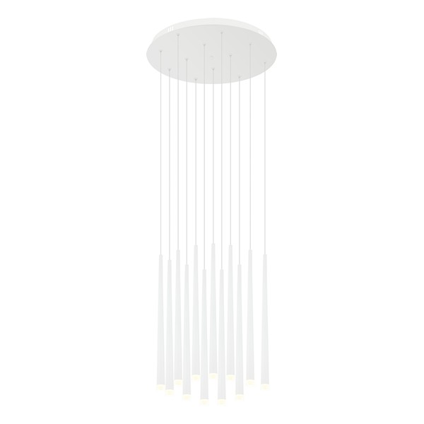 LED LUSTER F2605-12L WH