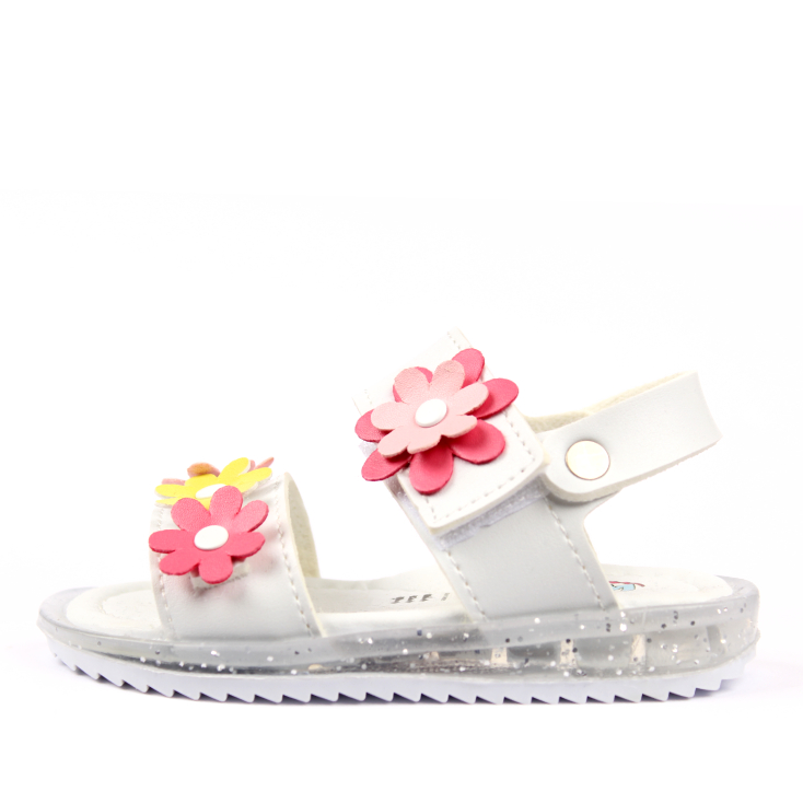 Bele sandale sa cvetićima