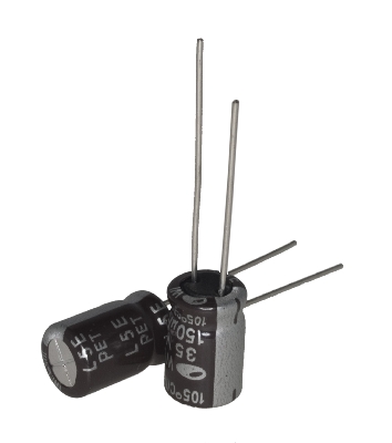 Elko, stojeći (RAD), Low ESR, 105°C, 150µF, 35V, 8x12mm