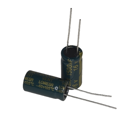 Elko, stojeći (RAD), Low ESR, 105°C, 1500µF, 16V, 10x20mm