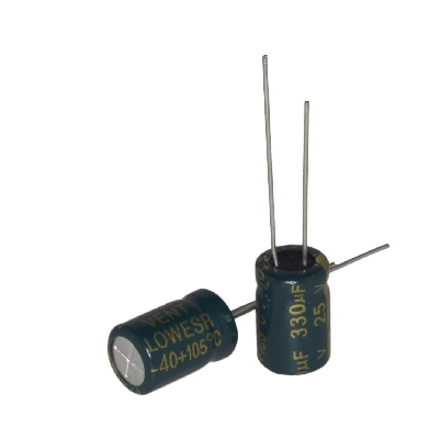 Elko, stojeći (RAD), Low ESR, 105°C, 330µF, 25V, 8X12mm, RM3